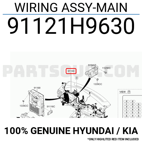 WIRING ASSY-MAIN 91121H9630 | Hyundai / KIA Parts | PartSouq