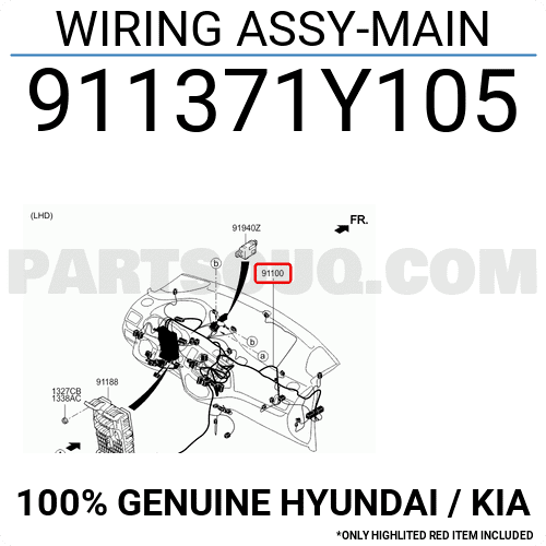 WIRING ASSY-MAIN 911371Y105 | Hyundai / KIA Parts | PartSouq