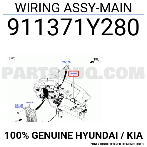 WIRING ASSY-MAIN 911371Y280 | Hyundai / KIA Parts | PartSouq