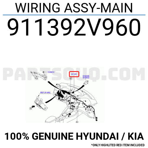 WIRING ASSY-MAIN 911392V960 | Hyundai / KIA Parts | PartSouq