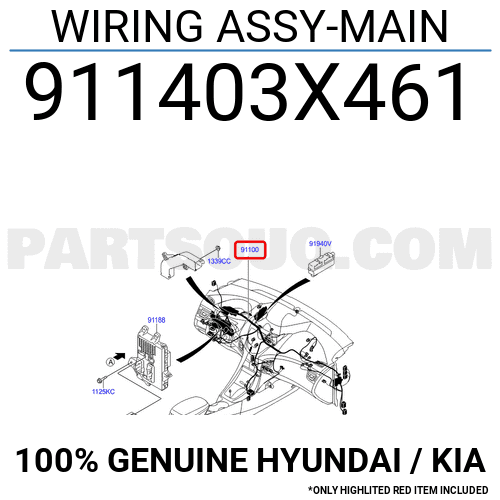 WIRING ASSY-MAIN 911403X461 | Hyundai / KIA Parts | PartSouq