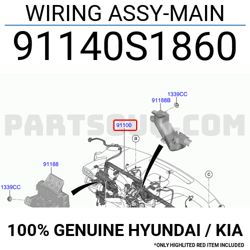 WIRING ASSY-MAIN 91140S1860 | Hyundai / KIA Parts | PartSouq
