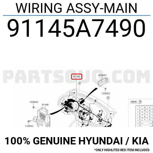 WIRING ASSY-MAIN 91145A7490 | Hyundai / KIA Parts | PartSouq