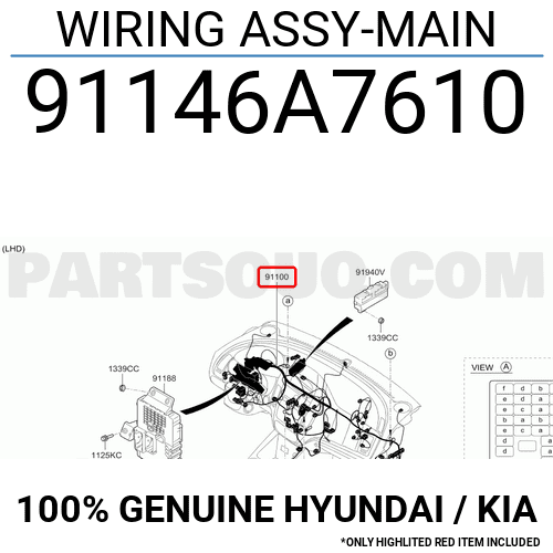 WIRING ASSY-MAIN 91146A7610 | Hyundai / KIA Parts | PartSouq