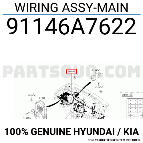 WIRING ASSY-MAIN 91146A7622 | Hyundai / KIA Parts | PartSouq