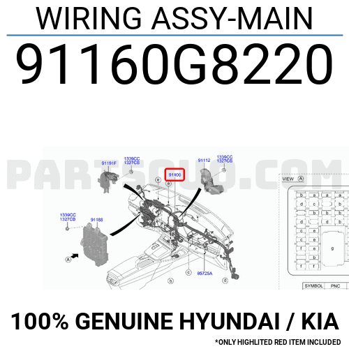 WIRING ASSY-MAIN 91160G8220 | Hyundai / KIA Parts | PartSouq