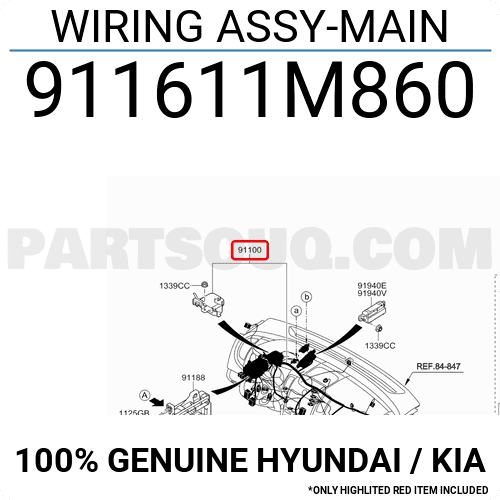WIRING ASSY-MAIN 911611M860 | Hyundai / KIA Parts | PartSouq