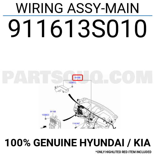 WIRING ASSY-MAIN 911613S010 | Hyundai / KIA Parts | PartSouq