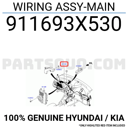WIRING ASSY-MAIN 911693X530 | Hyundai / KIA Parts | PartSouq