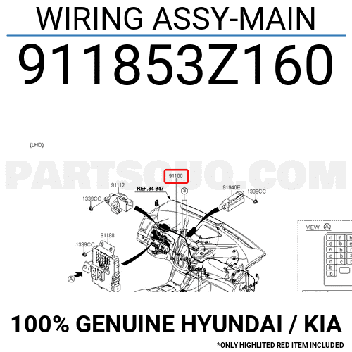 WIRING ASSY-MAIN 911853Z160 | Hyundai / KIA Parts | PartSouq