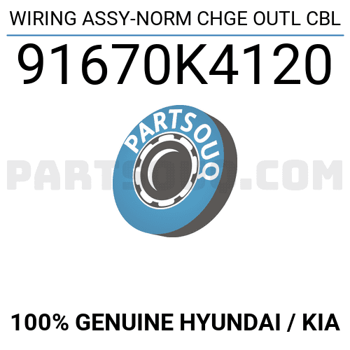 WIRING ASSY-NORM CHGE OUTL CBL 91670K4120 | Hyundai / KIA Parts | PartSouq