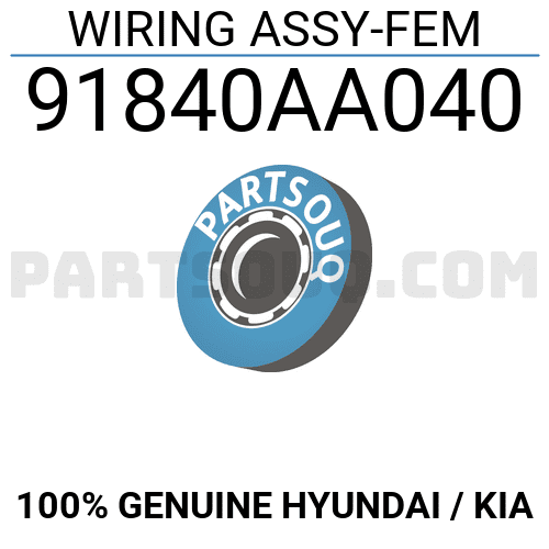 WIRING ASSY-FEM 91840AA040 | Hyundai / KIA Parts | PartSouq