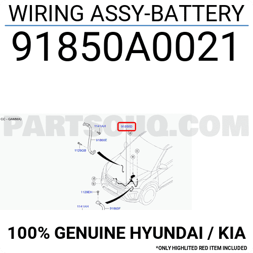 WIRING ASSY-BATTERY 91850A0021 | Hyundai / KIA Parts | PartSouq
