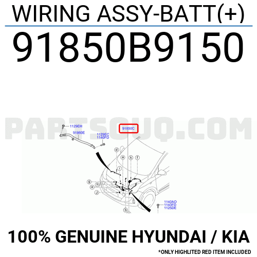 WIRING ASSY-BATT(+) 91850B9150 | Hyundai / KIA Parts | PartSouq