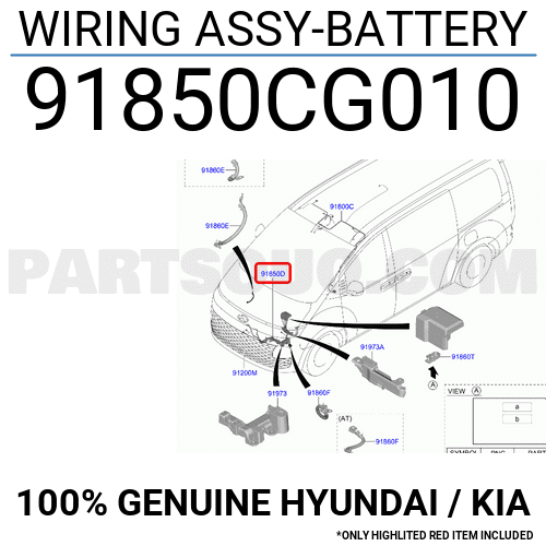 WIRING ASSY-BATTERY 91850CG010 | Hyundai / KIA Parts | PartSouq