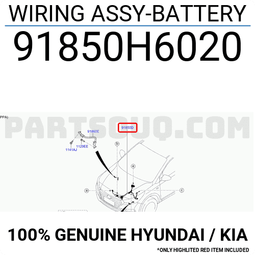WIRING ASSY-BATTERY 91850H6020 | Hyundai / KIA Parts | PartSouq