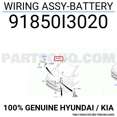 WIRING ASSY-BATTERY 91850I3020 | Hyundai / KIA Parts | PartSouq