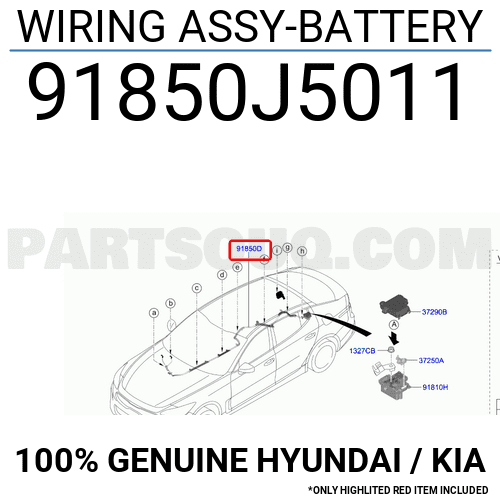 WIRING ASSY-BATTERY 91850J5011 | Hyundai / KIA Parts | PartSouq