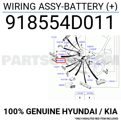 WIRING ASSY-BATTERY (+) 918554D011 | Hyundai / KIA Parts | PartSouq