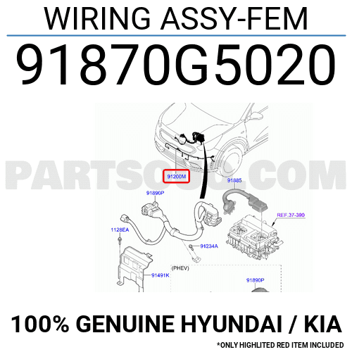 WIRING ASSY-FEM 91870G5020 | Hyundai / KIA Parts | PartSouq