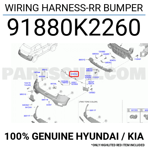 WIRING HARNESS-RR BUMPER 91880K2260 | Hyundai / KIA Parts | PartSouq