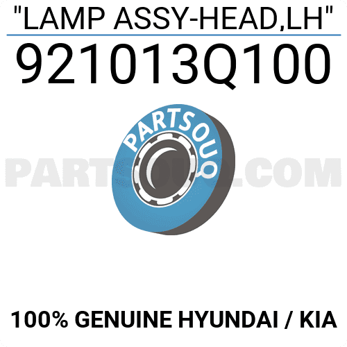 LAMP ASSY-HEAD,LH 921013Q100 | Hyundai / KIA Parts | PartSouq