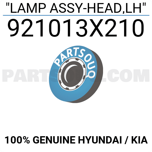 LAMP ASSY-HEAD,LH 921013X210 | Hyundai / KIA Parts | PartSouq
