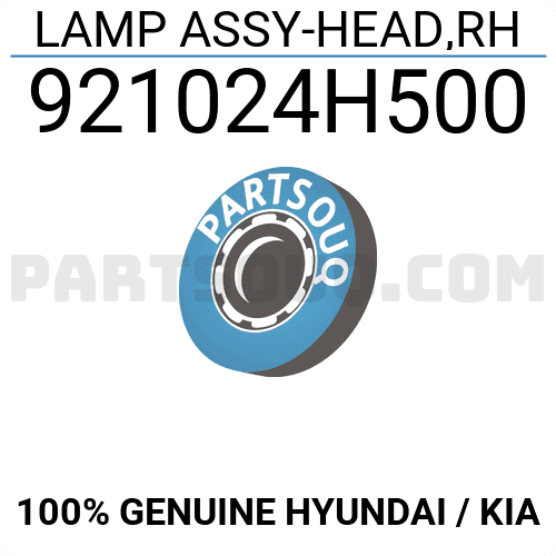 LAMP ASSY-HEAD,RH 921024H500 | Hyundai / KIA Parts | PartSouq