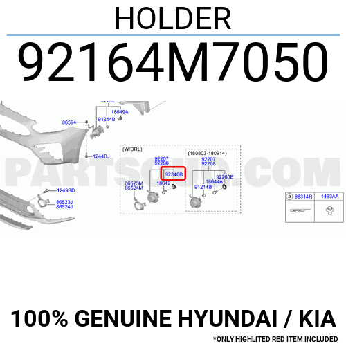 HOLDER 92164M7050 | Hyundai / KIA Parts | PartSouq