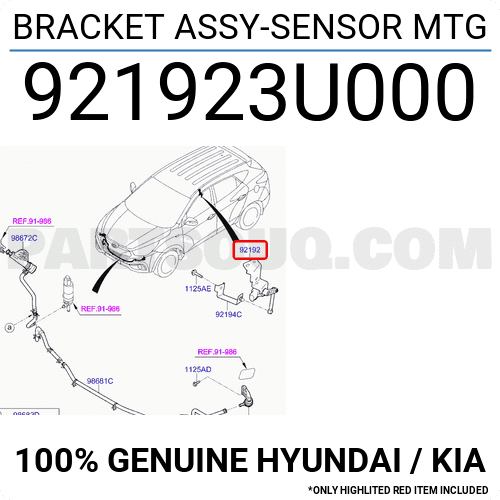 BRACKET ASSY-SENSOR MTG 921923U000 | Hyundai / KIA Parts | PartSouq
