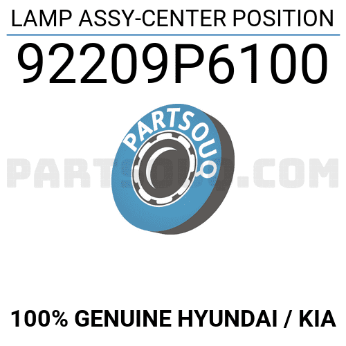LAMP ASSY-CENTER POSITION 92209P6100 | Hyundai / KIA Parts | PartSouq