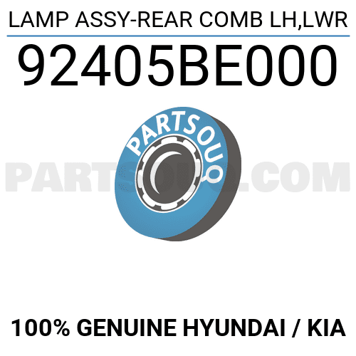 LAMP ASSY-REAR COMB LH,LWR 92405BE000 | Hyundai / KIA Parts | PartSouq