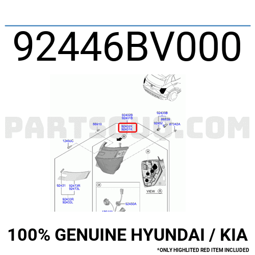 LAMP-REAR COMB OUTSIDE,RH 92446BV000 | Hyundai / KIA Parts | PartSouq