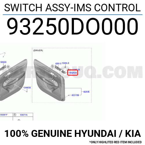 SWITCH ASSY-IMS CONTROL 93250DO000 | Hyundai / KIA Parts | PartSouq