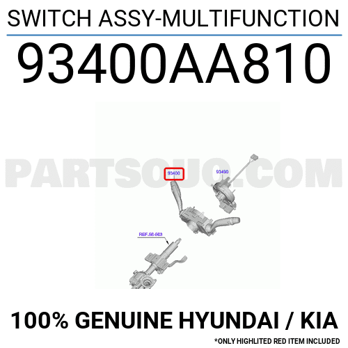 SWITCH ASSY-MULTIFUNCTION 93400AA810 | Hyundai / KIA Parts | PartSouq