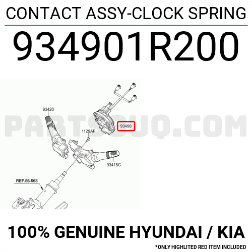 CONTACT ASSY-CLOCK SPRING 934901R200 | Hyundai / KIA Parts | PartSouq