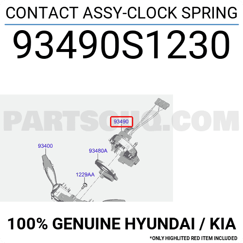 CONTACT ASSY-CLOCK SPRING 93490S1230 | Hyundai / KIA Parts | PartSouq