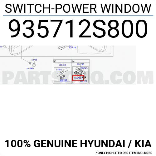 SWITCH-POWER WINDOW 935712S800 | Hyundai / KIA Parts | PartSouq