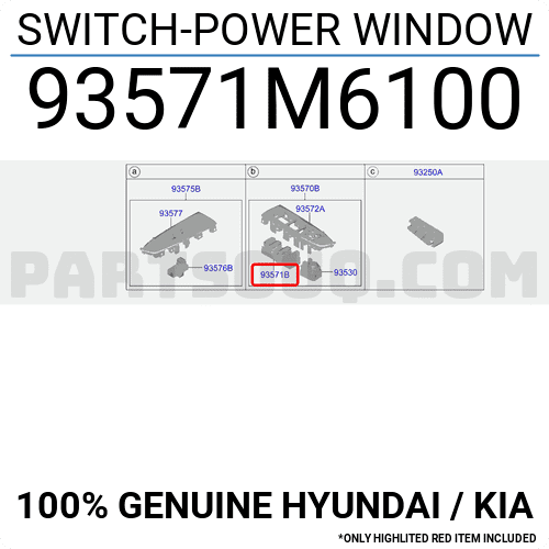 SWITCH-POWER WINDOW 93571M6100 | Hyundai / KIA Parts | PartSouq