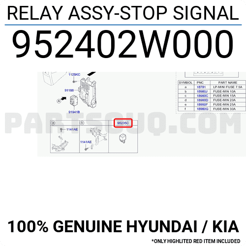 RELAY ASSY-STOP SIGNAL 952402W000 | Hyundai / KIA Parts | PartSouq