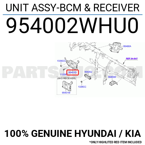 UNIT ASSY-BCM & RECEIVER 954002WHU0 | Hyundai / KIA Parts | PartSouq