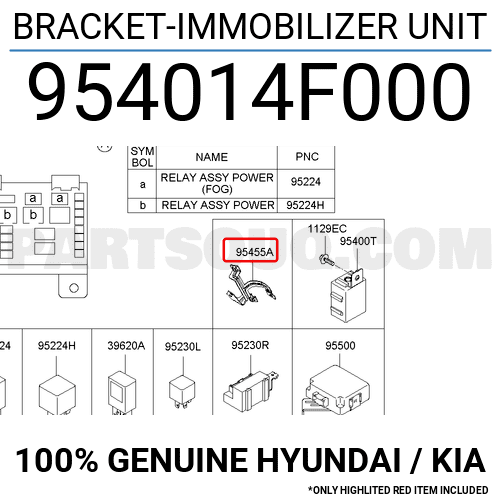 BRACKET-IMMOBILIZER UNIT 954014F000 | Hyundai / KIA Parts | PartSouq