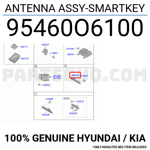 ANTENNA ASSY-SMARTKEY 95460O6100 | Hyundai / KIA Parts | PartSouq