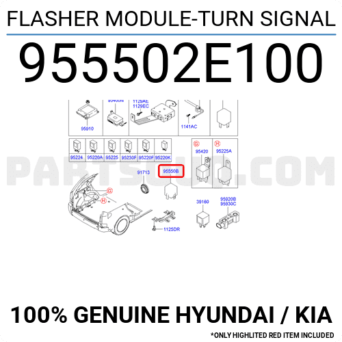 FLASHER MODULE-TURN SIGNAL 955502E100 | Hyundai / KIA Parts | PartSouq