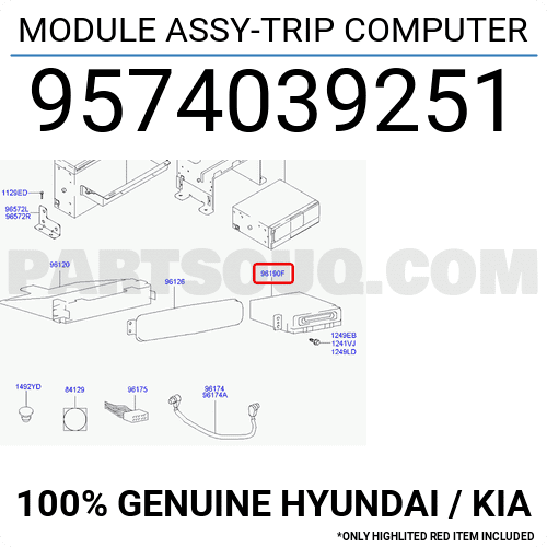 MODULE ASSY-TRIP COMPUTER 9574039251 | Hyundai / KIA Parts | PartSouq