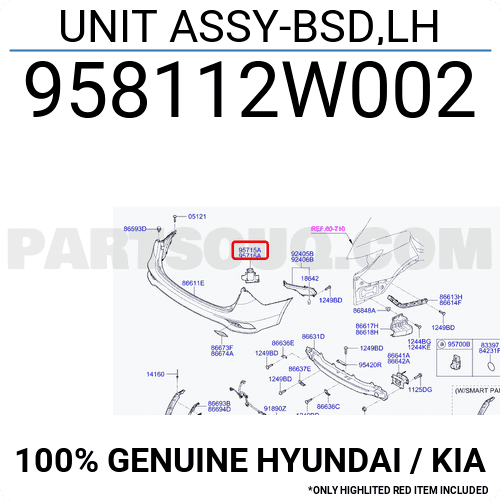 UNIT ASSY-BSD,LH 958112W002 | Hyundai / KIA Parts | PartSouq
