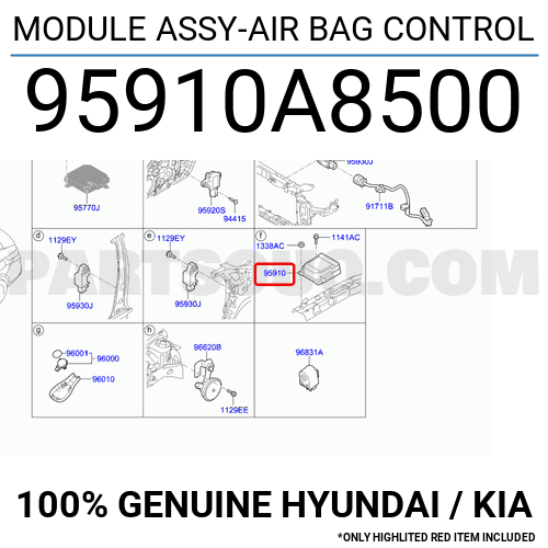 MODULE ASSY-AIR BAG CONTROL 95910A8500 | Hyundai / KIA Parts | PartSouq