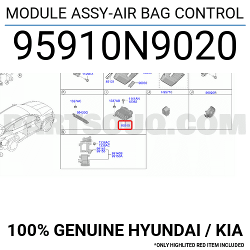 MODULE ASSY-AIR BAG CONTROL 95910N9020 | Hyundai / KIA Parts | PartSouq