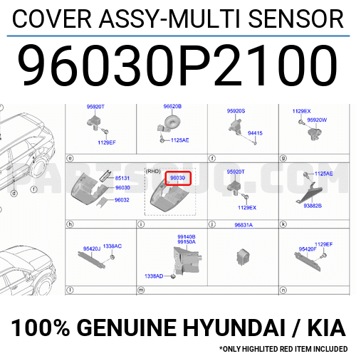 COVER ASSY-MULTI SENSOR 96030P2100 | Hyundai / KIA Parts | PartSouq