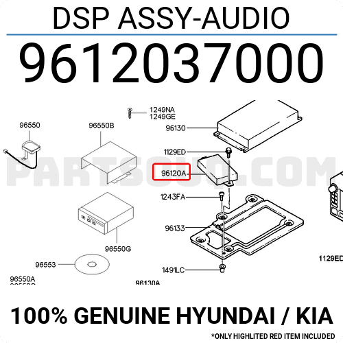 DSP ASSY-AUDIO 9612037000 | Hyundai / KIA Parts | PartSouq